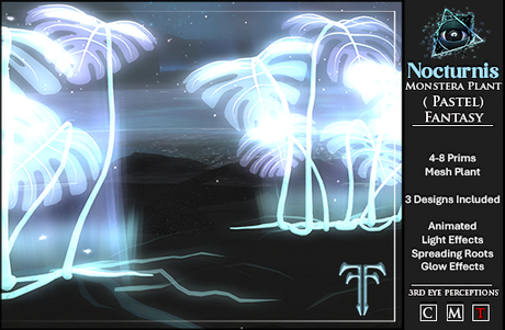 Second Life Marketplace - Nocturnis Monstera Plant_Pastel Fantasy Set